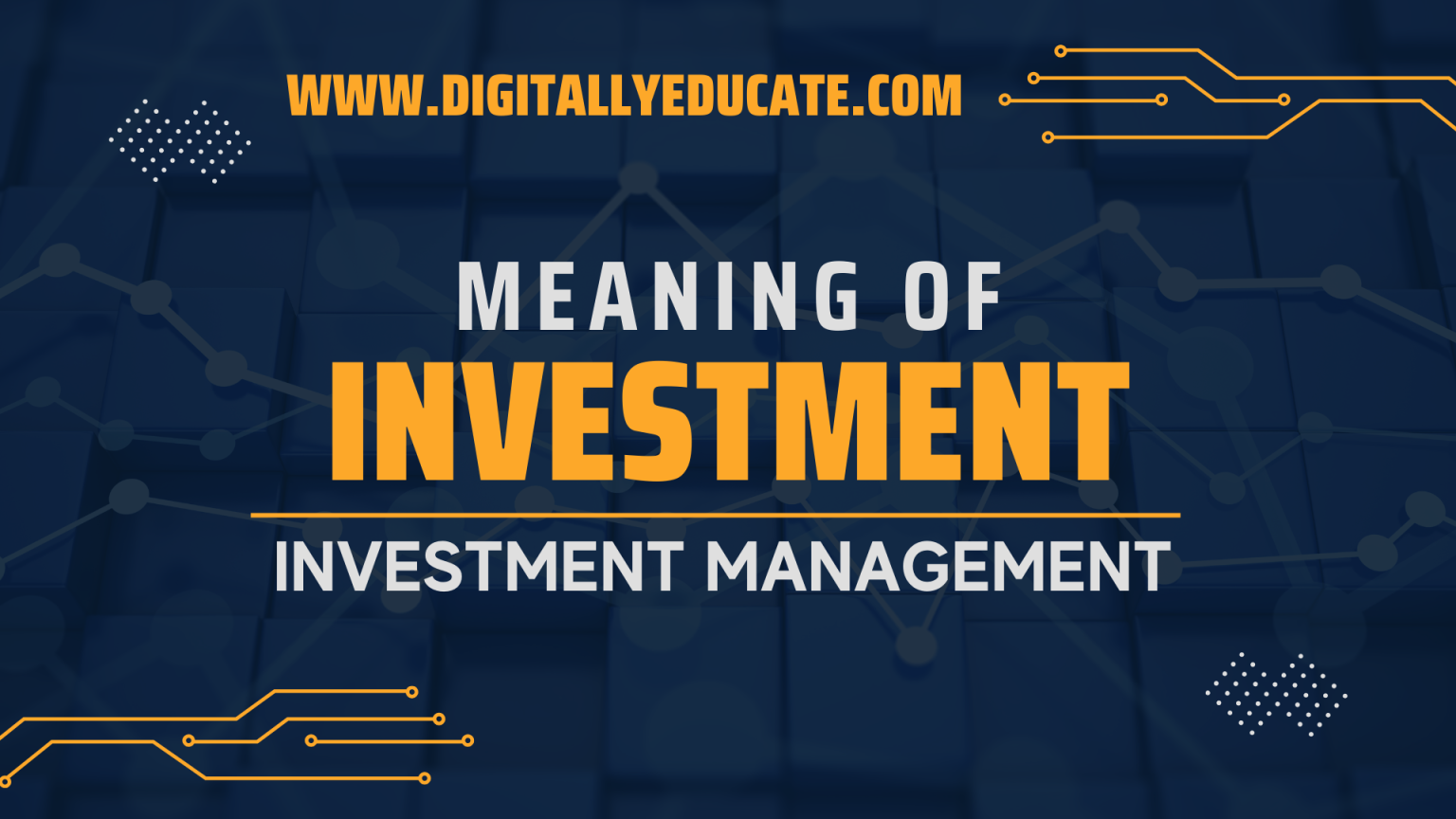 Meaning of Investment in Business | Investment Management